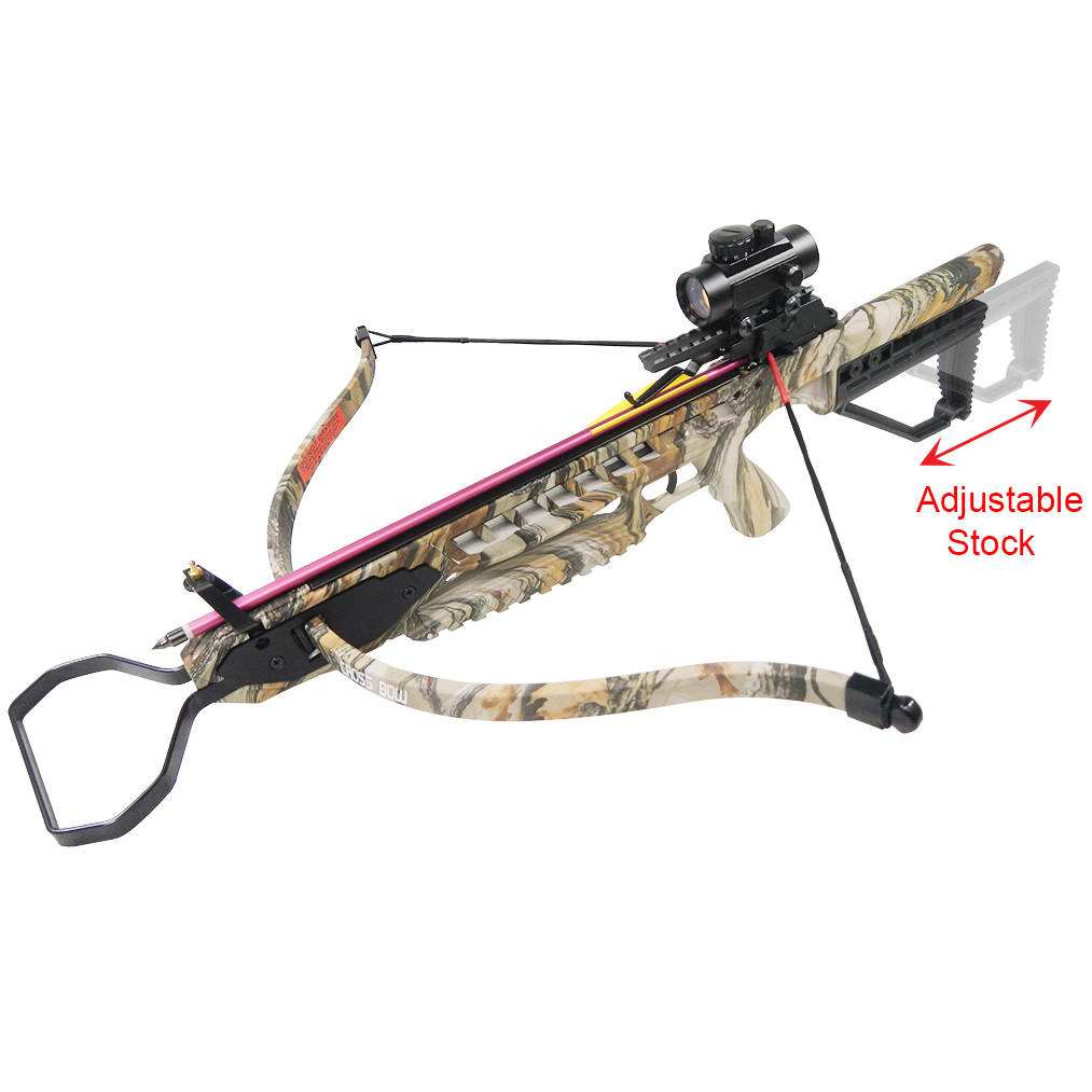 175 Lb Black Camouflage Crossbow Bow Package 4x32 Scope 14 Bolts